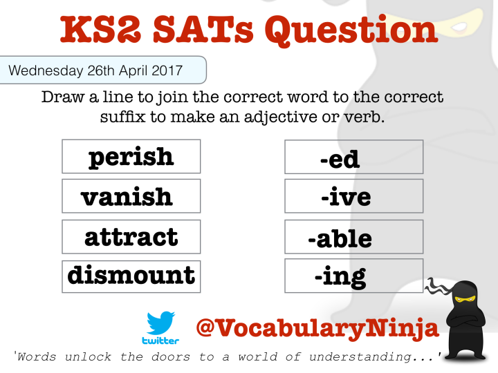 KS2 SATs Question – Vocabulary Ninja