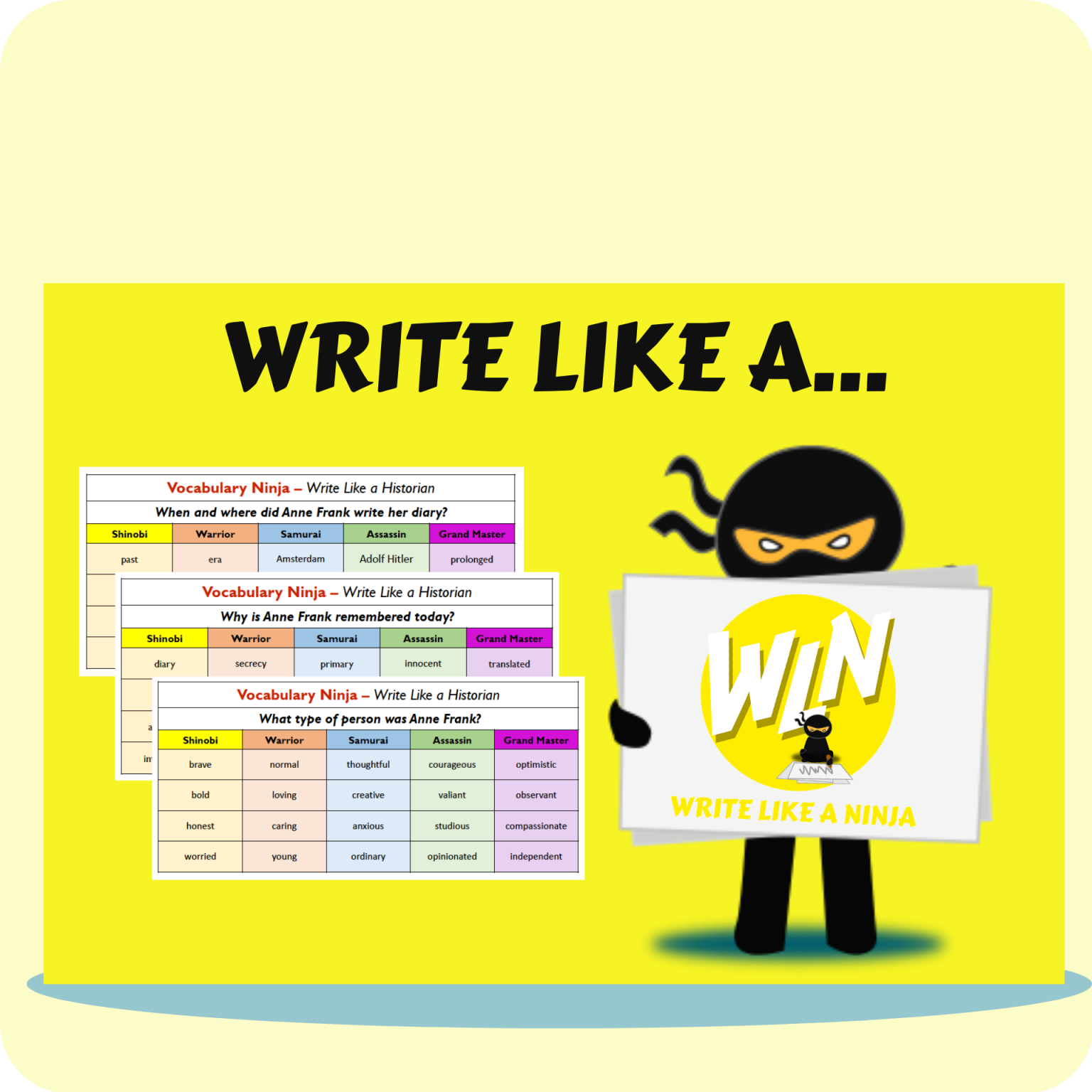 Write Like A Ninja – Vocabulary Ninja