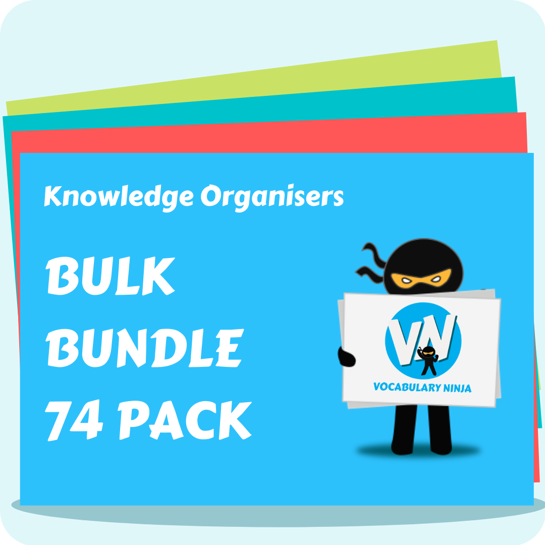 Knowledge Organiser Bulk Bundle 74 Pack – Vocabulary Ninja