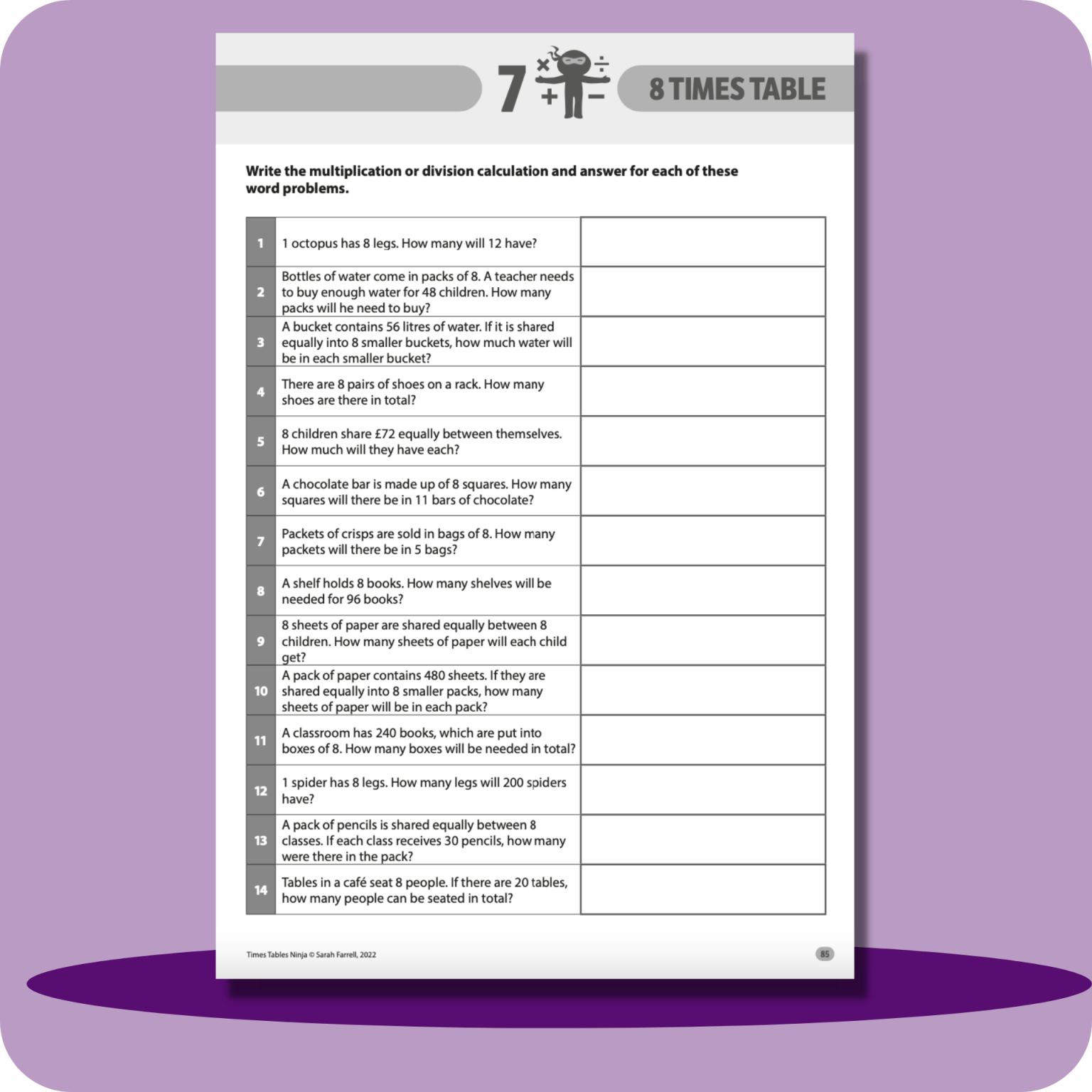 Times Tables Ninja – Vocabulary Ninja