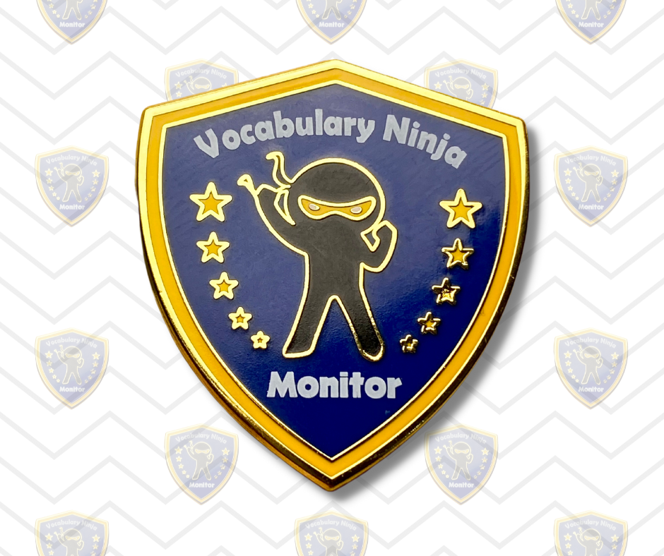 VN Monitor Pin Shields – Vocabulary Ninja