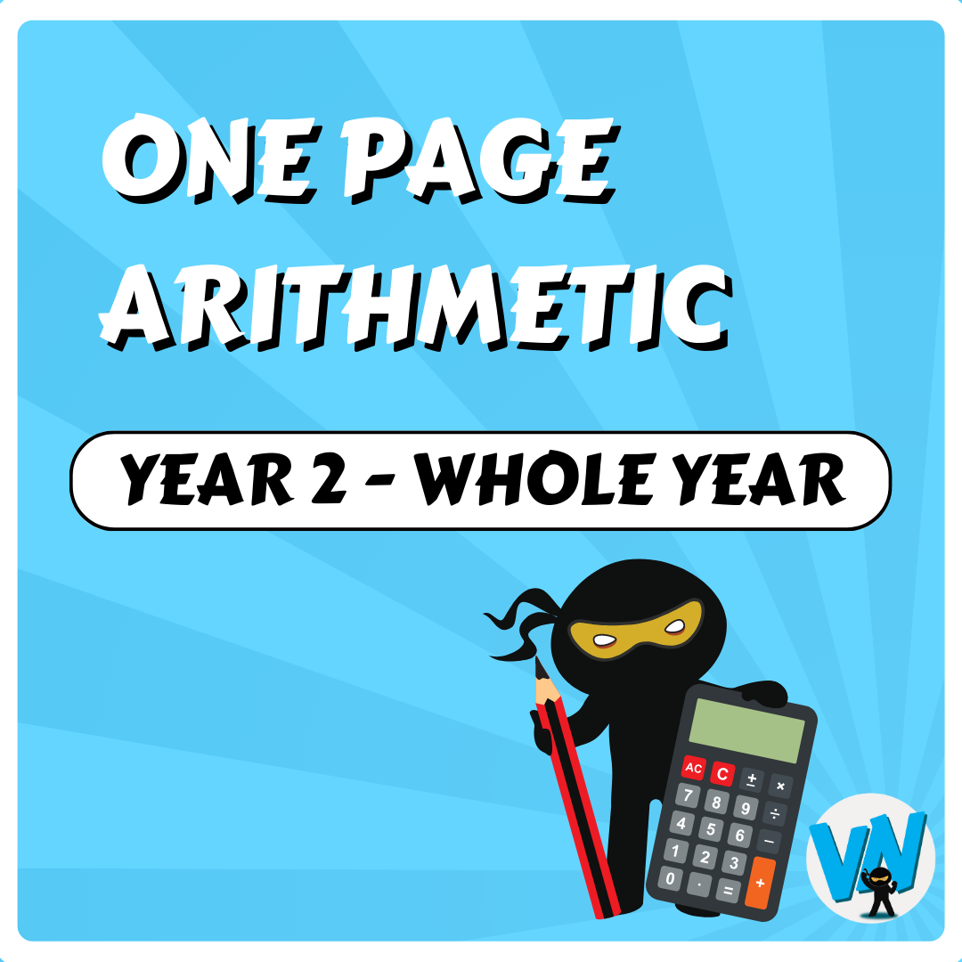 One Page Arithmetic – Year 2 – Whole Year – Vocabulary Ninja