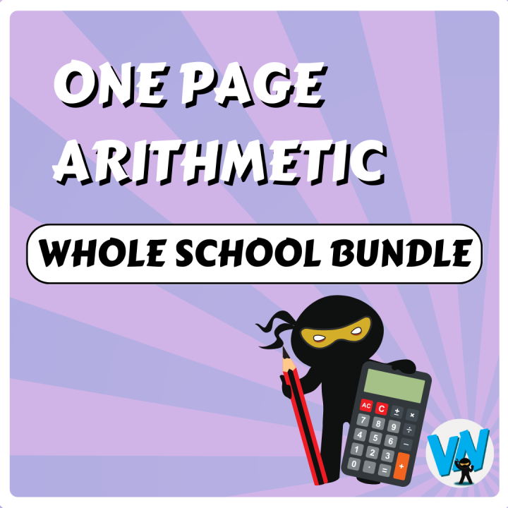 One Page Arithmetic – Whole School Bundle (Y1 to Y6) – Vocabulary Ninja