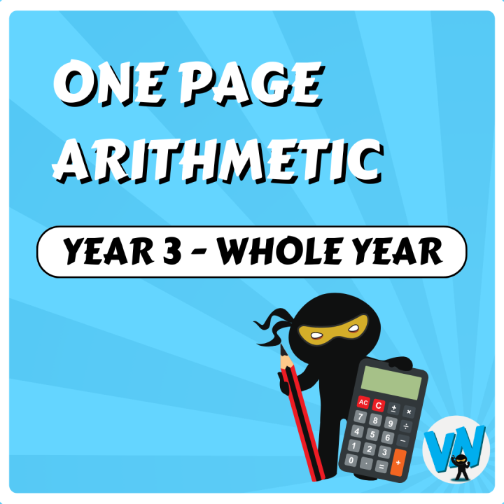 One Page Arithmetic – Year 3 – Whole Year – Vocabulary Ninja
