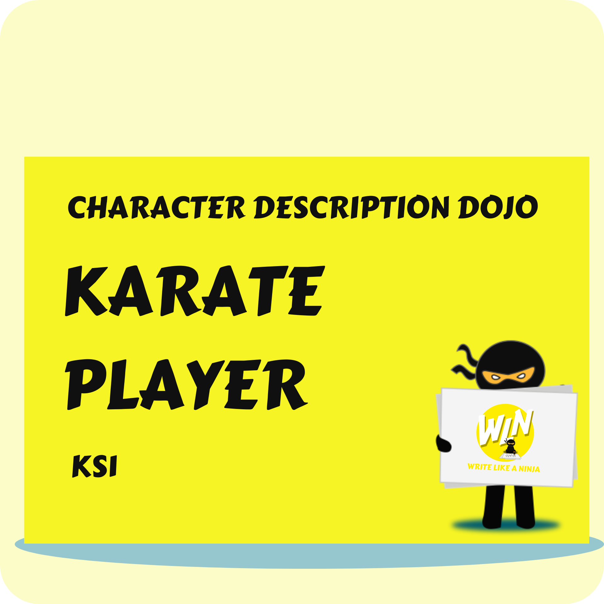 Karate Player – Character Description Dojo KS1 – Vocabulary Ninja