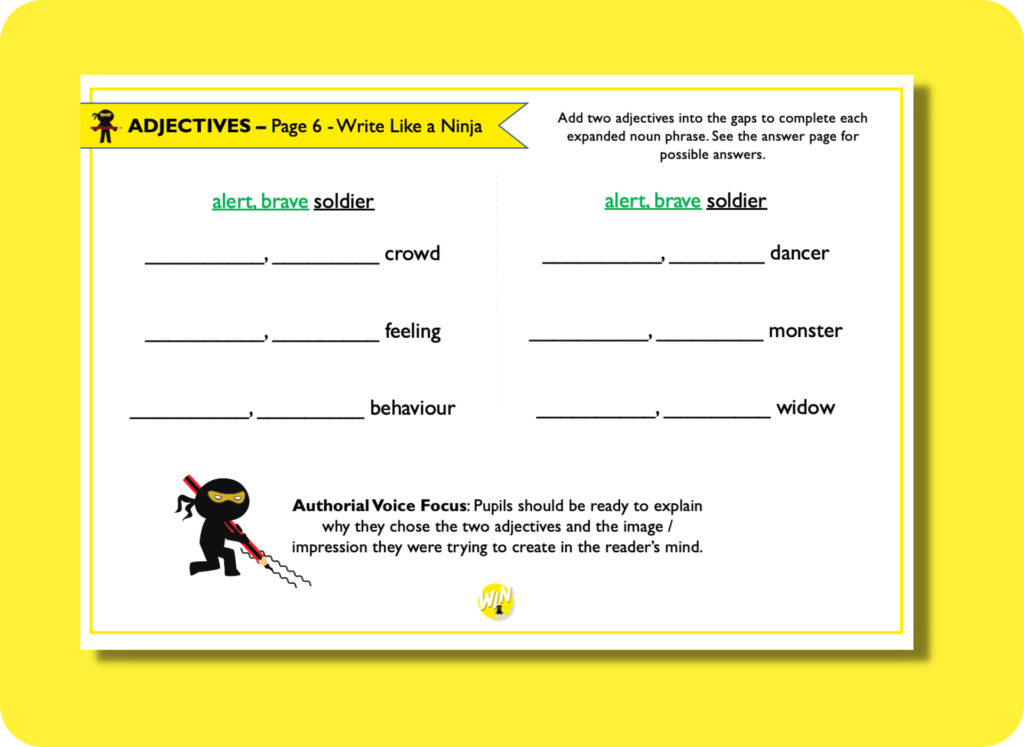 Write Like a Ninja – Teaching Super Bundle – Vocabulary Ninja