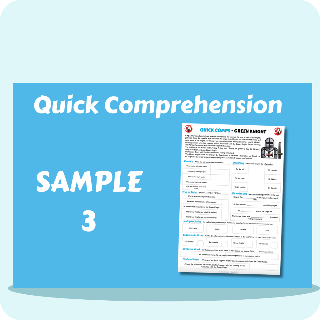 Quick Comprehension – Vocabulary Ninja