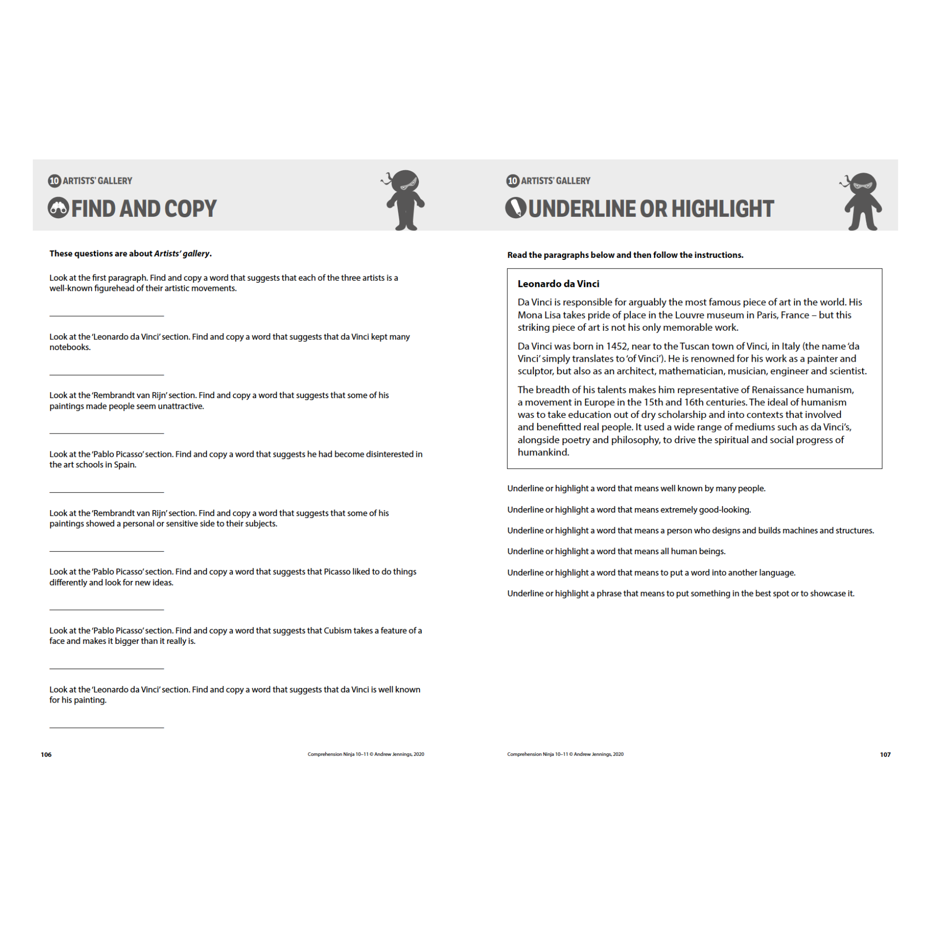 Comprehension Ninja – Non-Fiction Bundle – Vocabulary Ninja