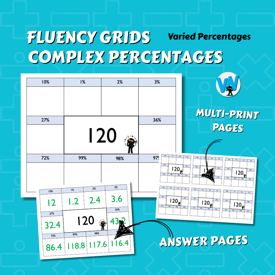 Fluency Grids Bulk Bundle (8 Packs) – Vocabulary Ninja