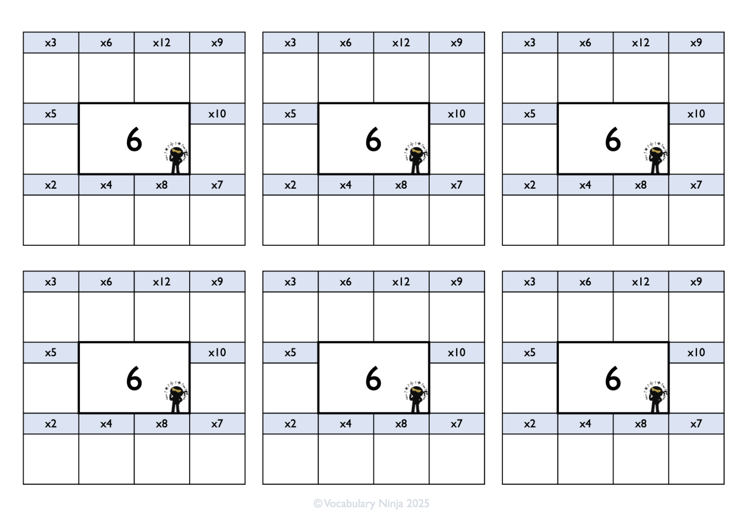 Fluency Grids – Vocabulary Ninja