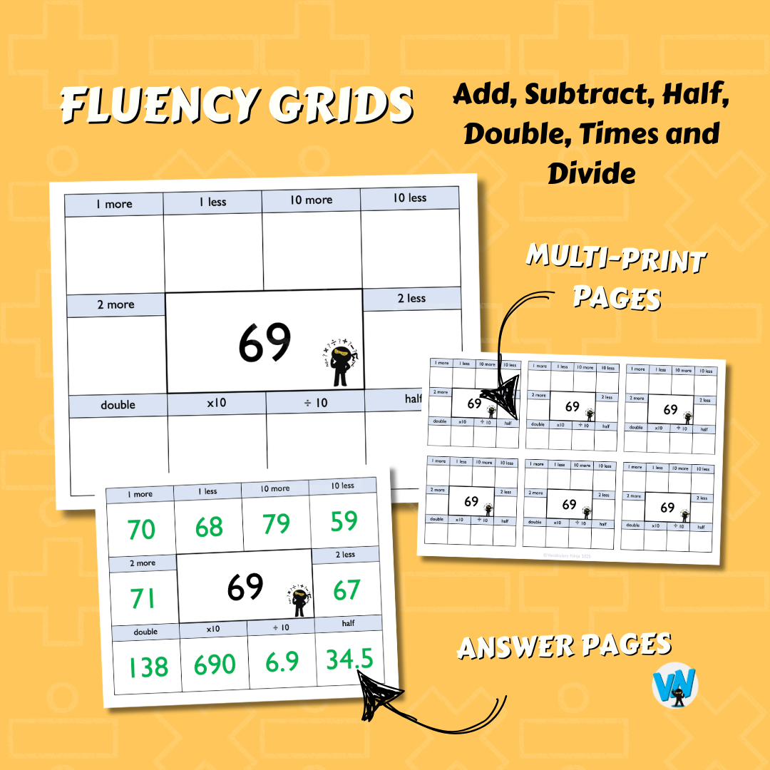 Fluency Grids Bulk Bundle (8 Packs) – Vocabulary Ninja