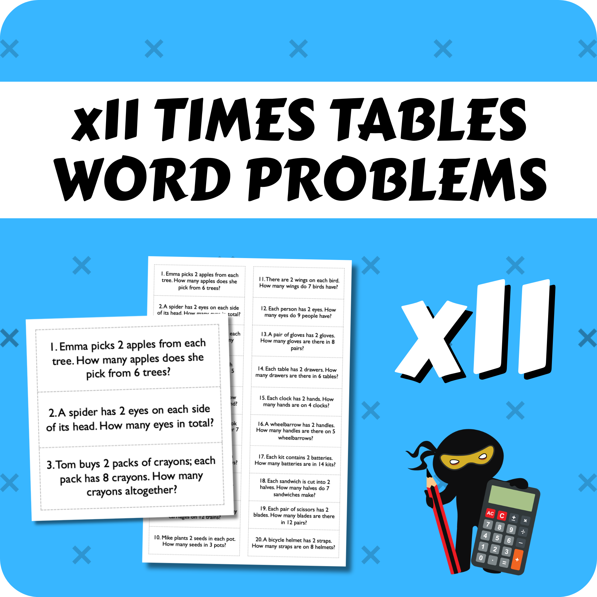 Times Table Word Problems x11 – Vocabulary Ninja