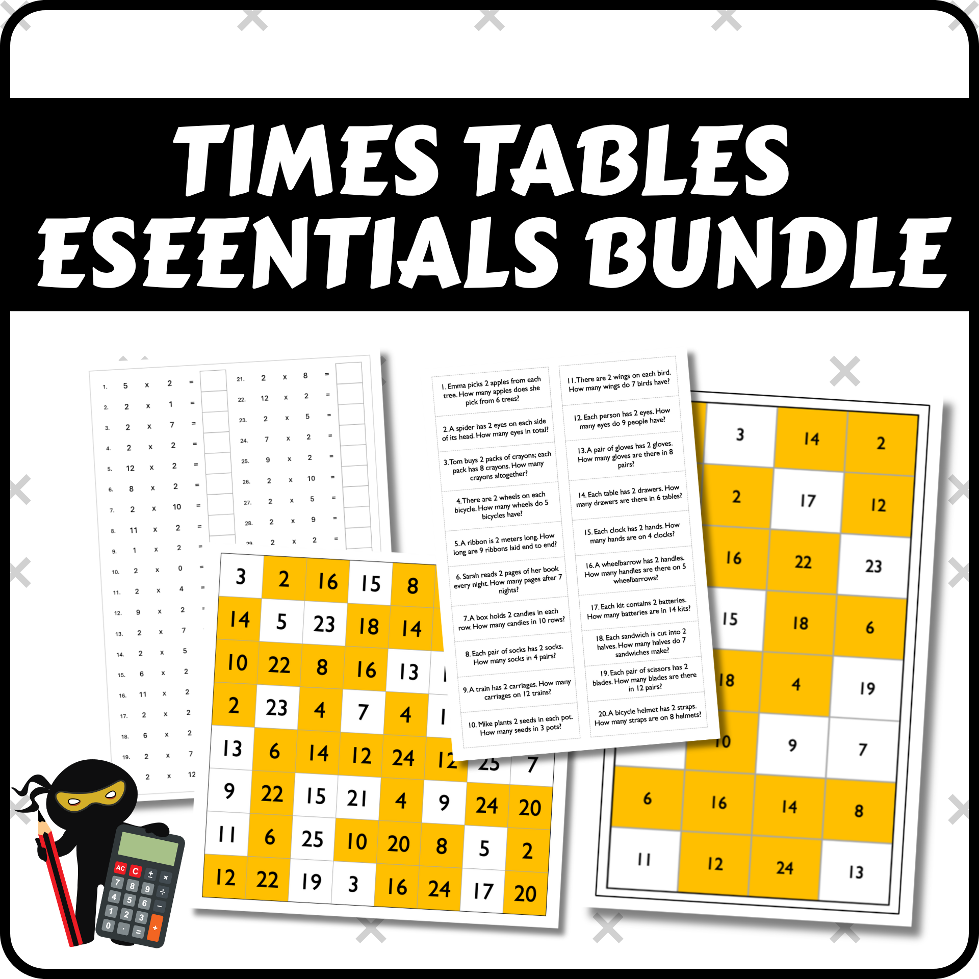 Times Tables Essentials Bundle – Vocabulary Ninja