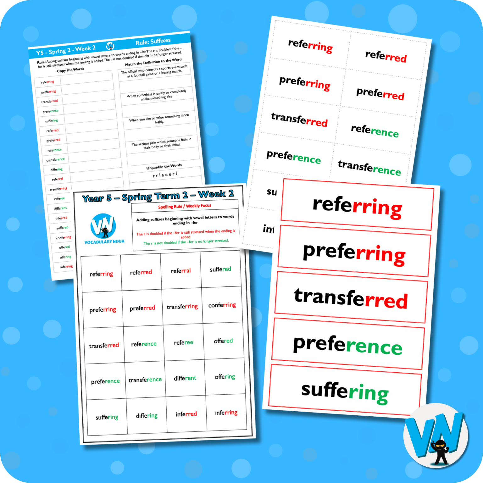 Whole School Spelling System – Year 4 – Vocabulary Ninja