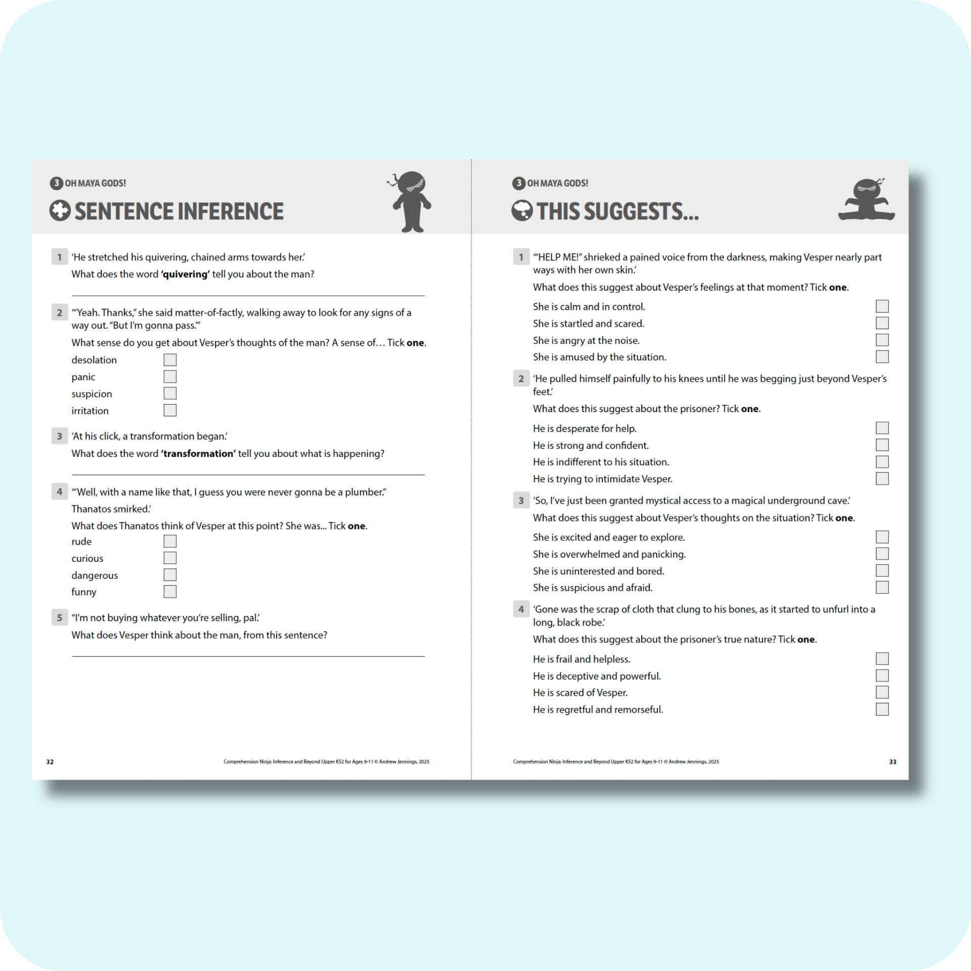 Comprehension Ninja Book: Inference & Beyond UKS2 – Vocabulary Ninja