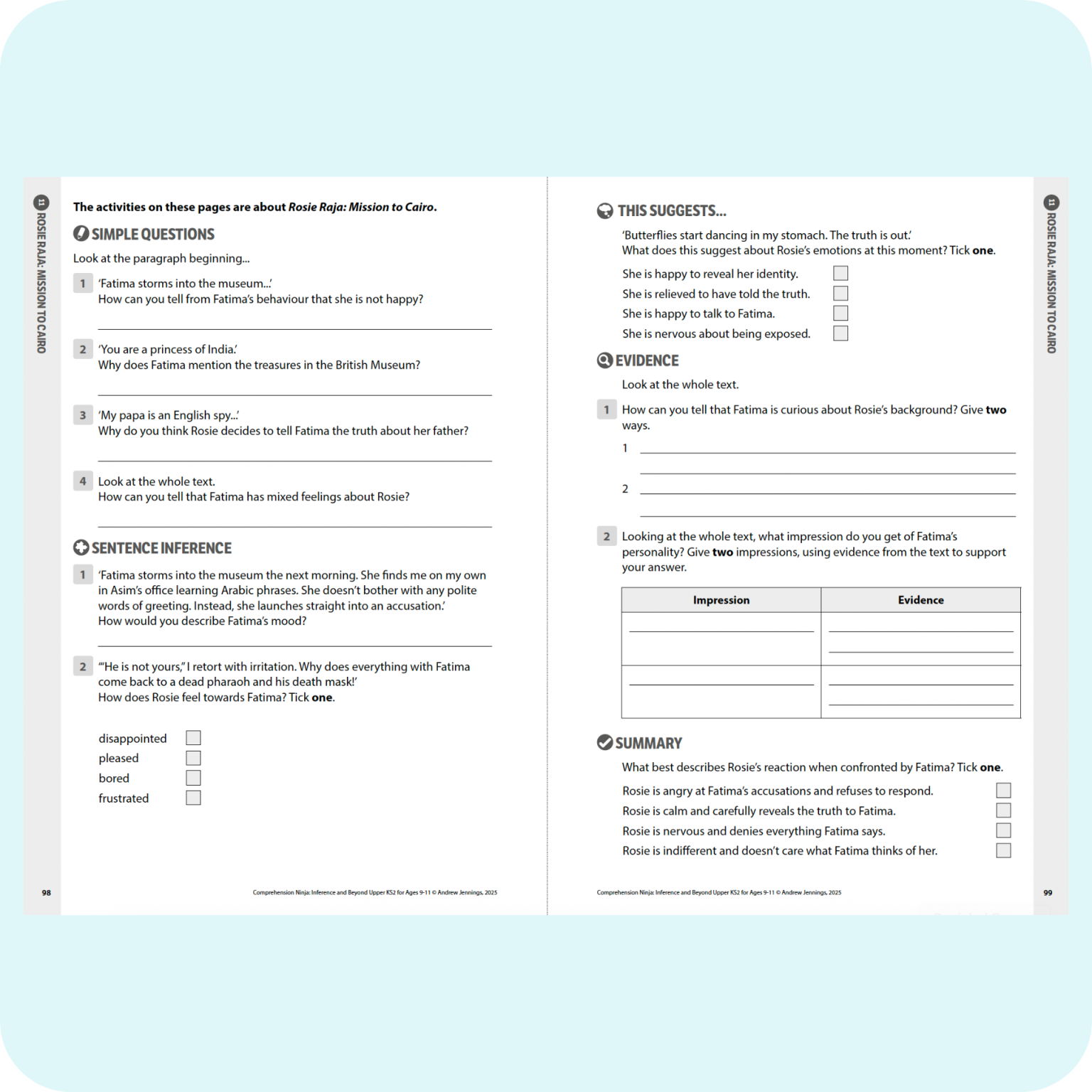 Comprehension Ninja – Inference and Beyond – Vocabulary Ninja