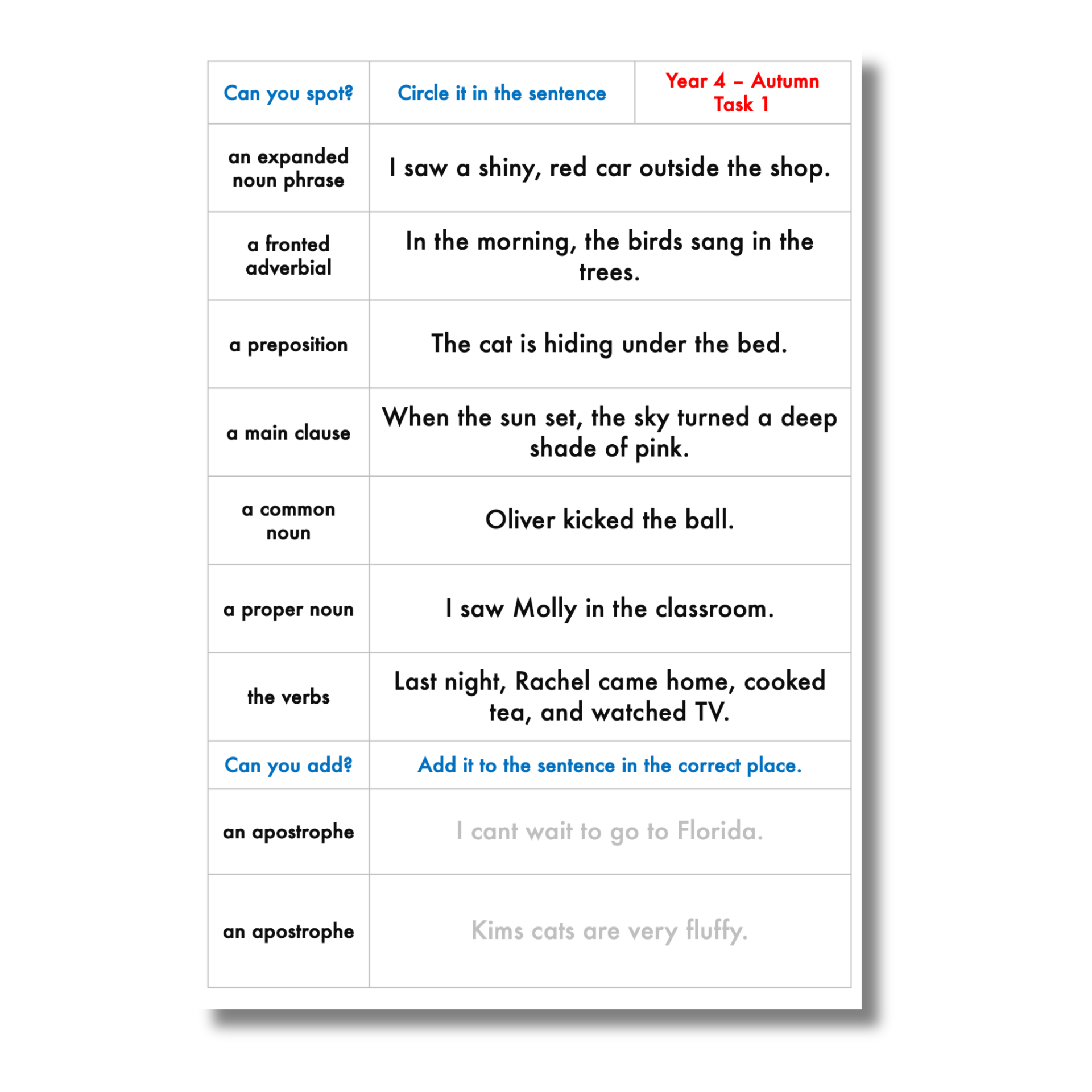 SPaG Spotter – Y4 Bundle – Vocabulary Ninja