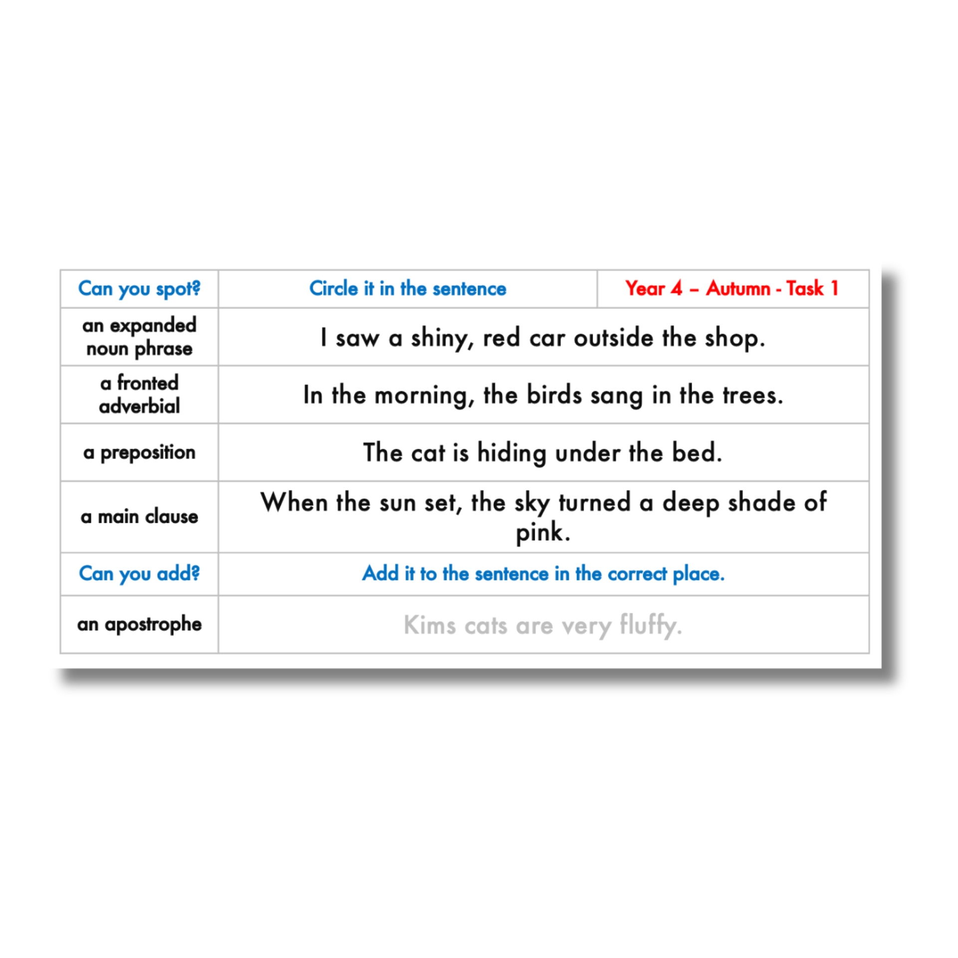SPaG Spotter – Y4 Bundle – Vocabulary Ninja