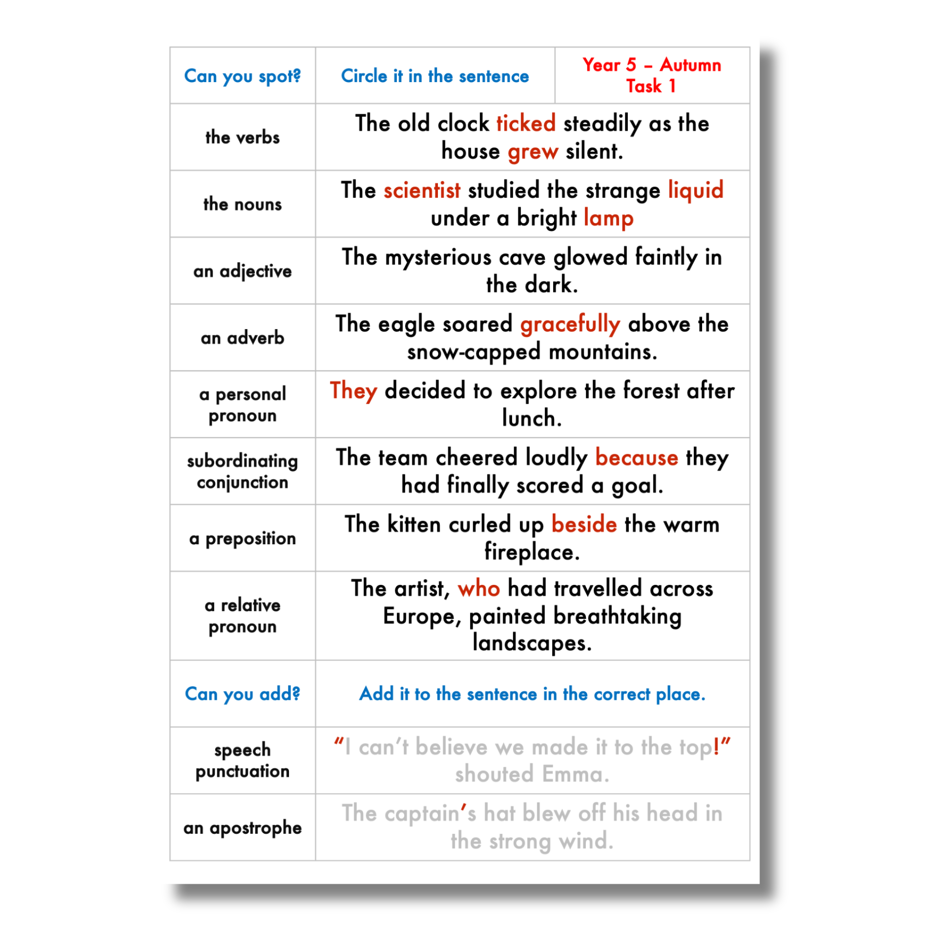 SPaG Spotter – Y5 Bundle – Vocabulary Ninja