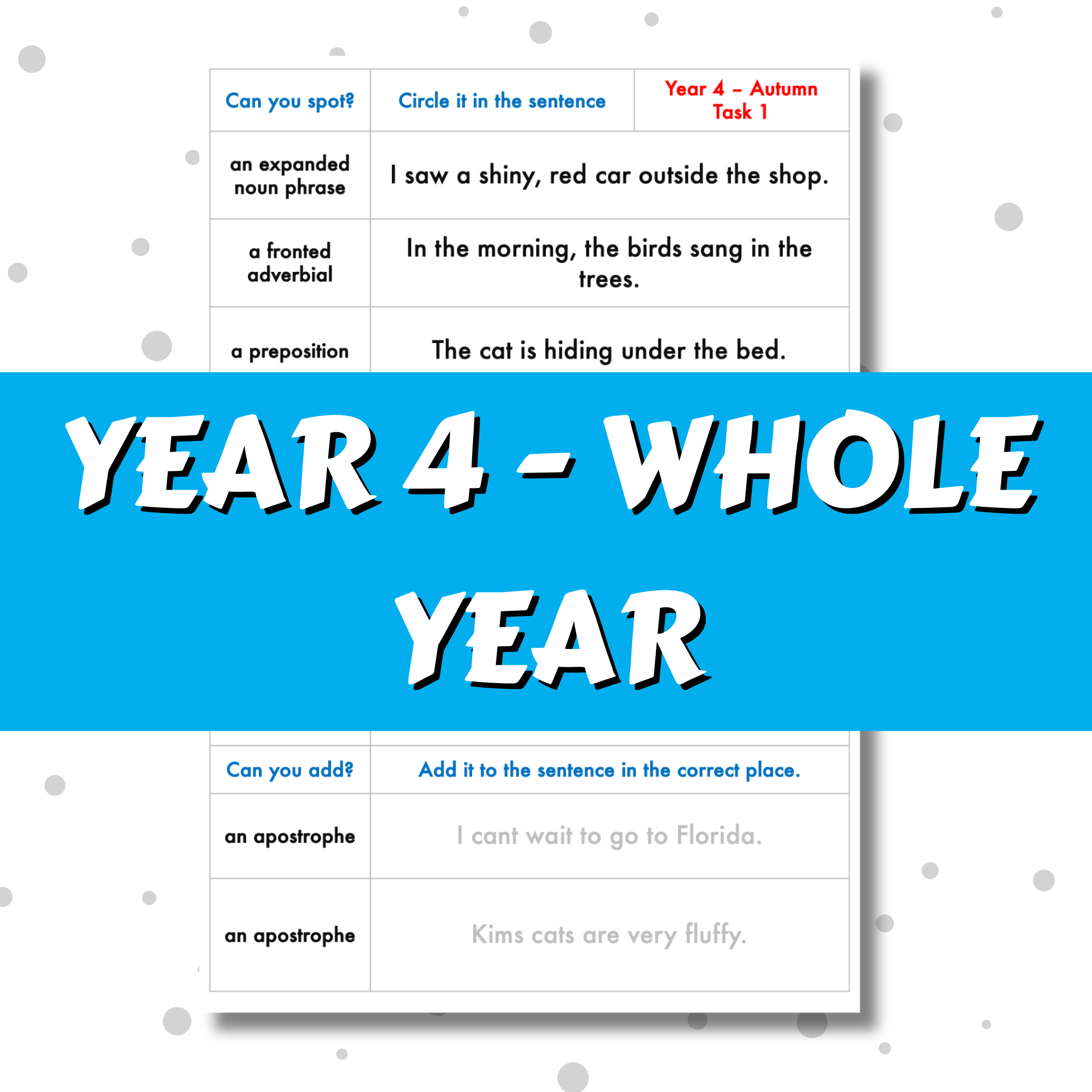 SPaG Spotter – Y4 Bundle – Vocabulary Ninja