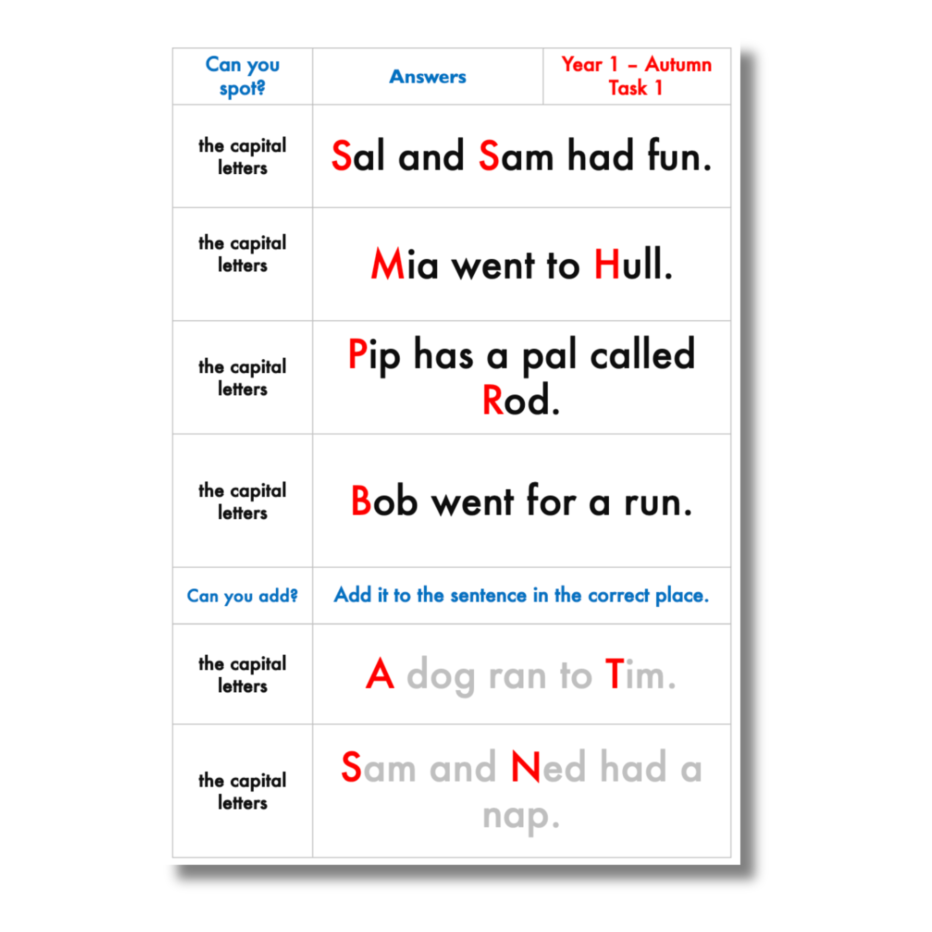 SPaG Spotter – KS1 Bundle – Y1 to Y2 – Vocabulary Ninja